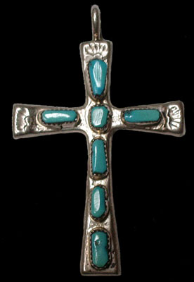 Southwest Indian Jewelry | Zuni Pueblo | Crosses | W. Iule | Silver and ...