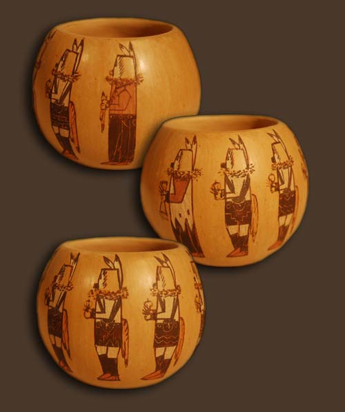 Hopi Jar with Navajo Diné Yei Figures by Ida Sahmie - Southwest Indian ...