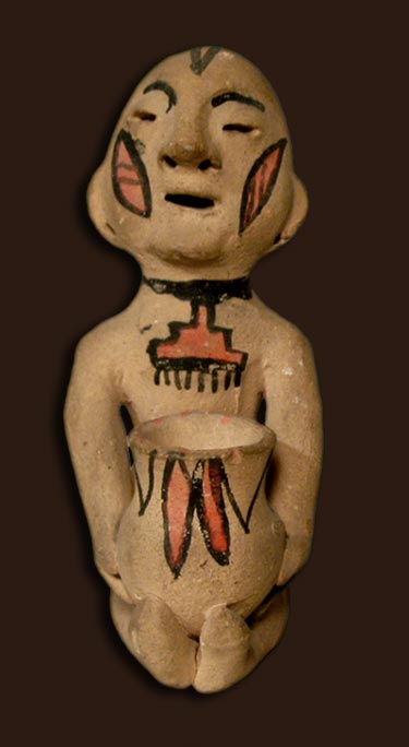 Highly Decorated Rain God - Southwest Indian Pottery - Tesuque Pueblo ...