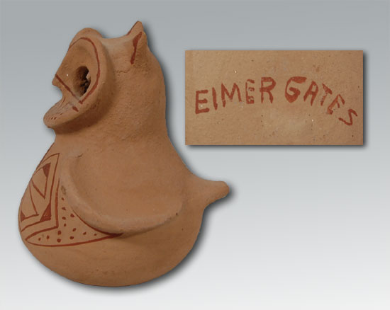 Southwest Indian Pottery | Mojave | Figurines | Elmer Gates | Owl ...