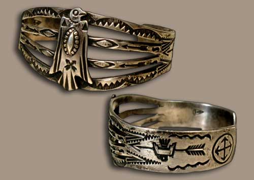 Coin Silver Band With Eagle Design Bracelet [SOLD] - Adobe Gallery ...