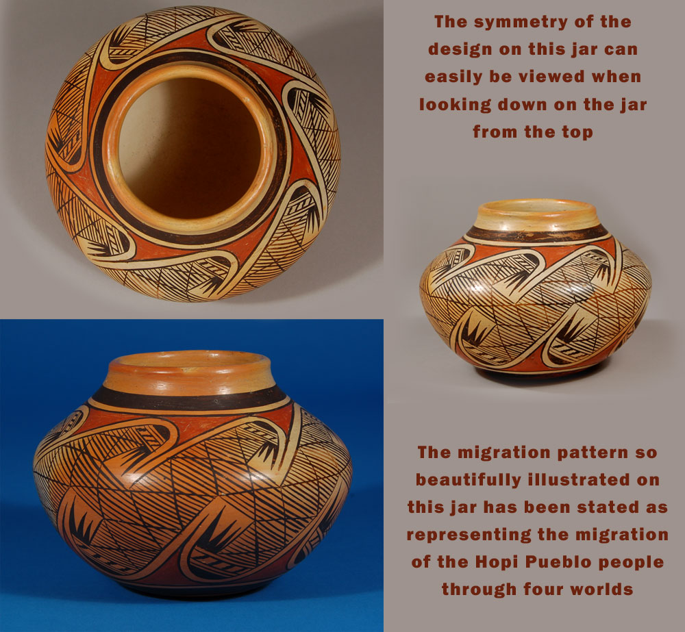 Migration Pattern Jar - Fannie Nampeyo - Adobe Gallery, Santa Fe