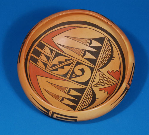 Hopi Pueblo Polychrome Dish with Bird Designs by Marcella Kahe ...