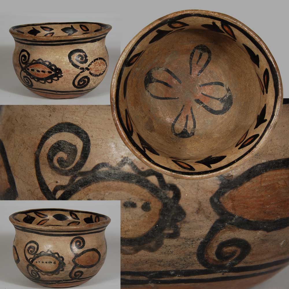 Southwest Indian Pottery | Tesuque Pueblo | Historic | Small Polychrome ...