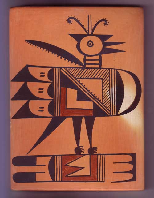 Hopi Pueblo Polychrome Pottery Tile by Sadie Adams - Southwest Indian ...