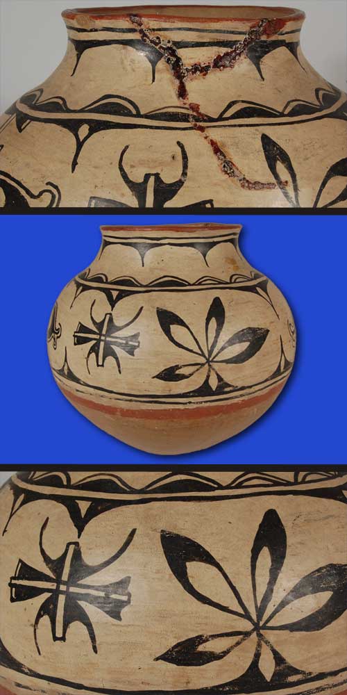 Southwest Indian Pottery | Tesuque Pueblo | Historic | Polychrome ...