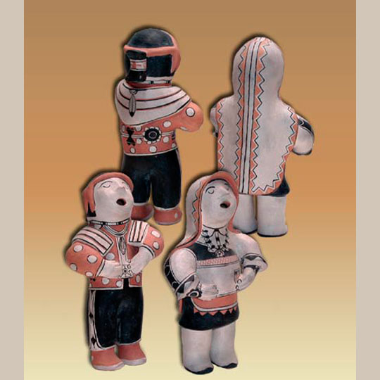 Pueblo Bride and Groom, Circa 1990 Southwest Indian Pottery Figurines ...