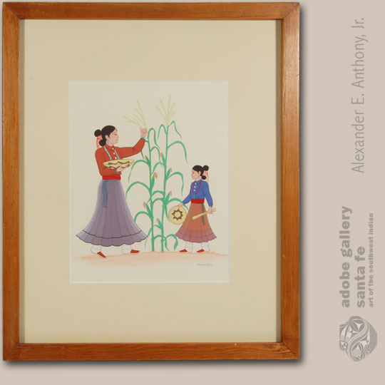 Native Painting – Navajo C3873 - Adobe Gallery, Santa Fe