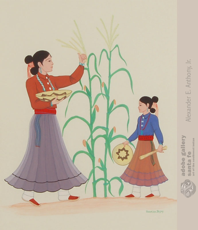 Native Painting – Navajo C3873 - Adobe Gallery, Santa Fe