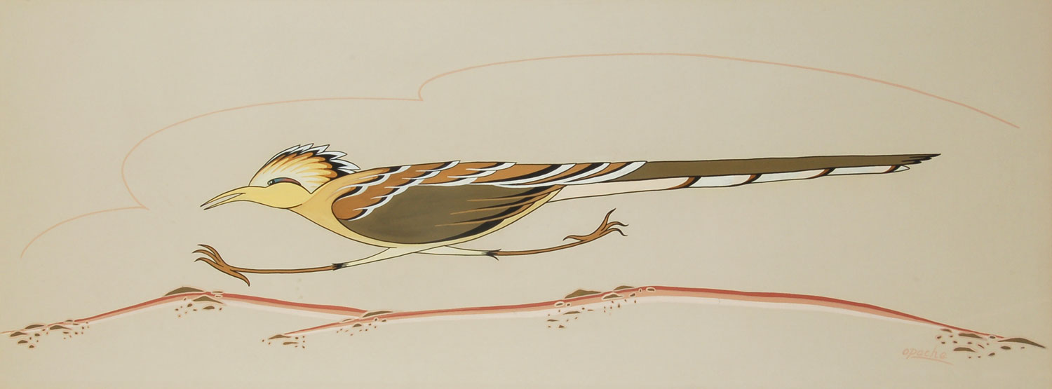 Native Painting – Comanche C3876D - Adobe Gallery, Santa Fe