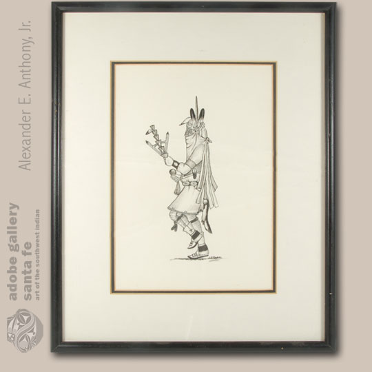 Drawing - Pueblo 25956 - Adobe Gallery, Santa Fe