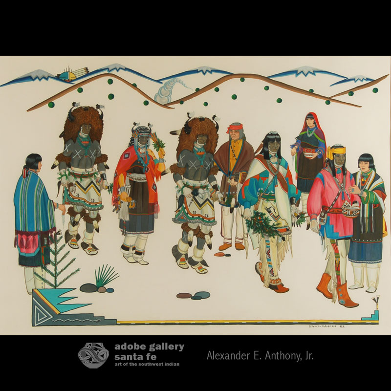 Native Painting – C3897A - Adobe Gallery, Santa Fe