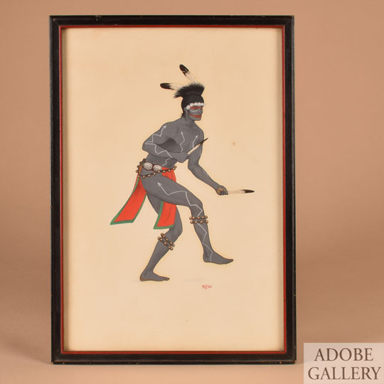 Native American Southwest Painting C4344 - Adobe Gallery, Santa Fe