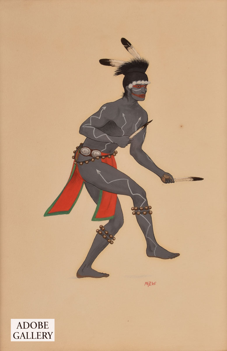 Native American Southwest Painting C4344 - Adobe Gallery, Santa Fe