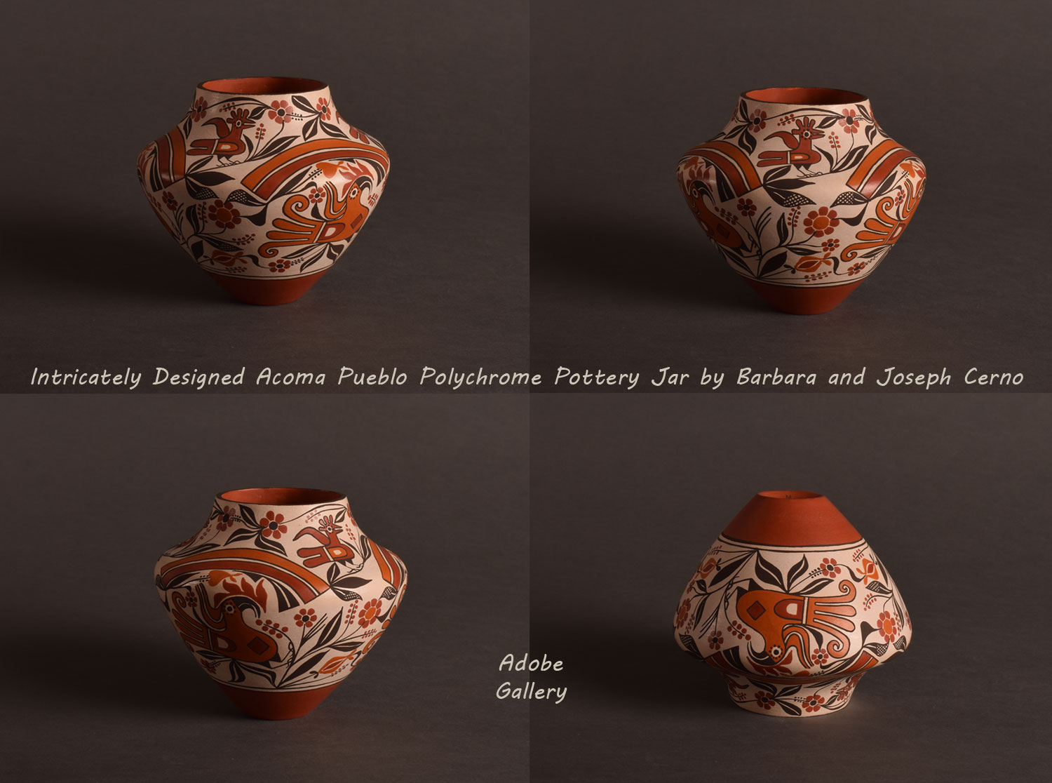 Pueblo Southwest Indian Black Pottery C4356C - Adobe Gallery, Santa Fe