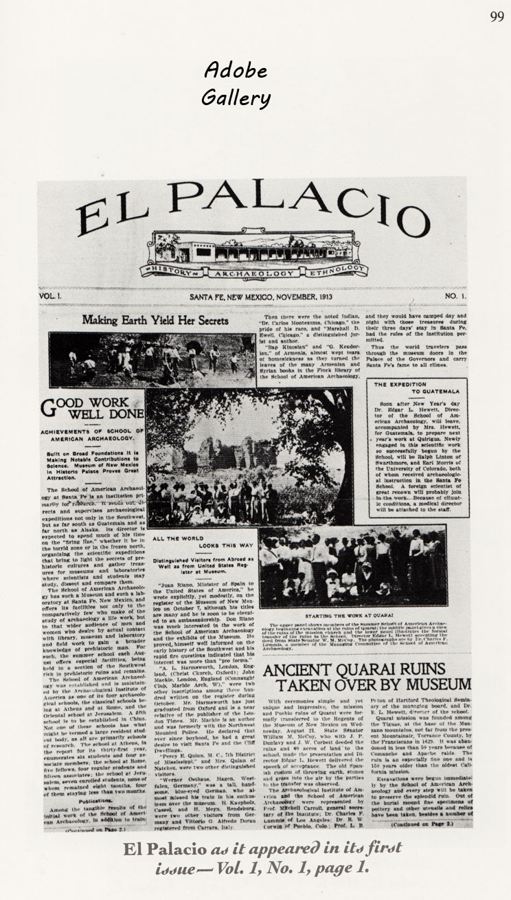 El Palacio Magazine C4354S - Adobe Gallery, Santa Fe