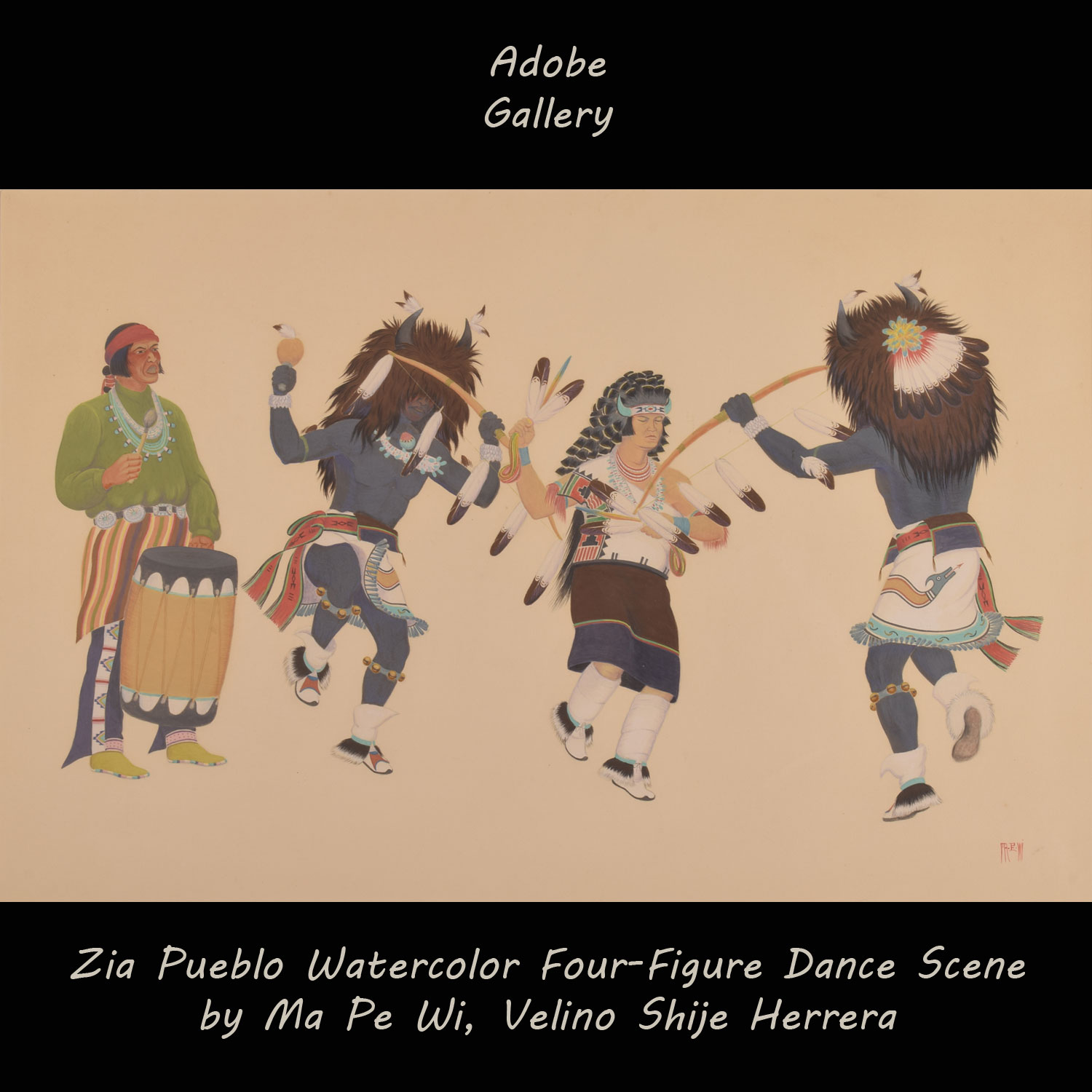 Native American Southwest Painting C4393A - Adobe Gallery, Santa Fe