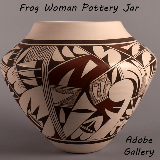 Frog Woman Southwest Indian Pueblo Pottery C4429 - Adobe Gallery, Santa Fe