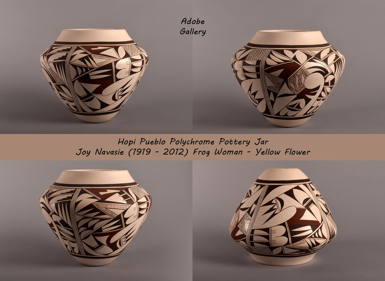 Frog Woman Southwest Indian Pueblo Pottery C4429 - Adobe Gallery, Santa Fe