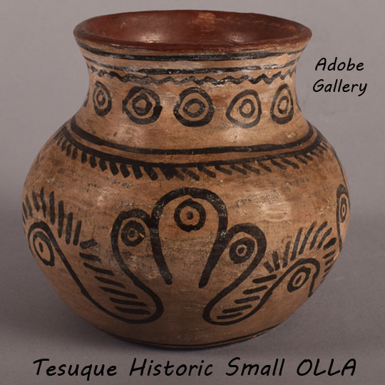 Tesuque Pueblo Southwest Indian Historic Pottery C4424Z - Adobe Gallery ...