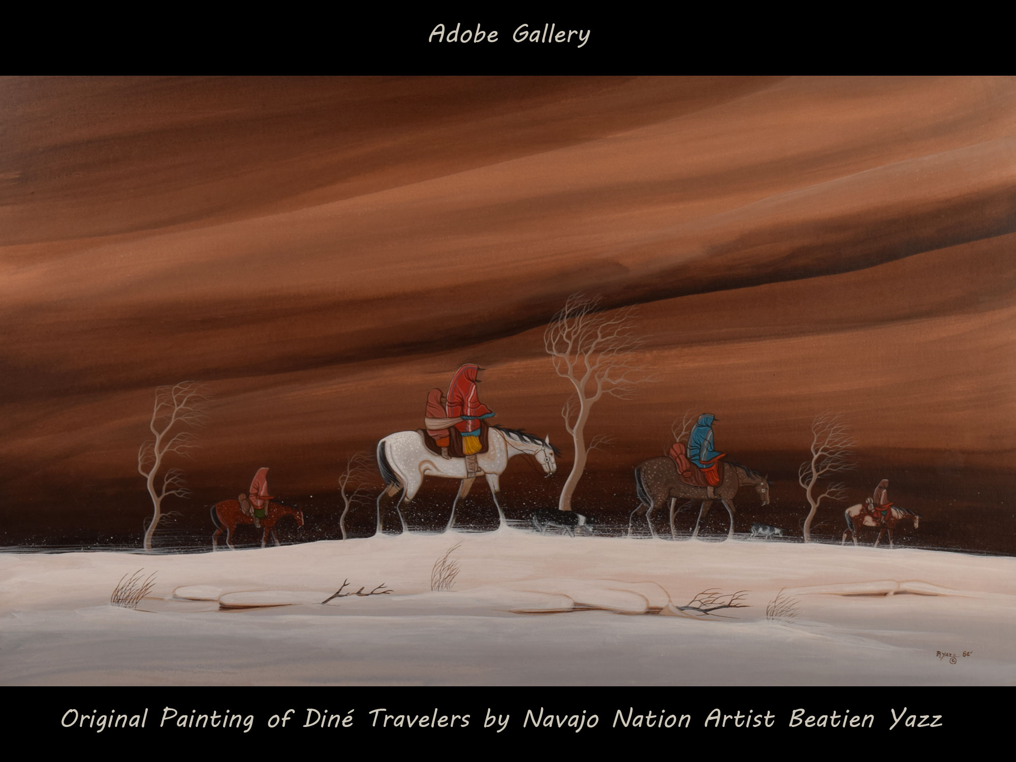 Beatien Yazz Native American Southwest Painting C4466C - Adobe Gallery ...