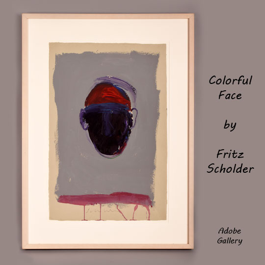 Fritz Scholder Native American Southwest Painting C4467A - Adobe ...