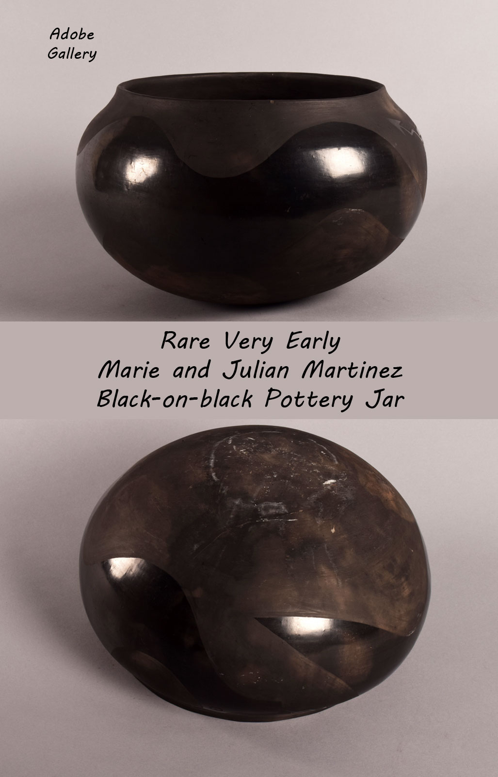 Maria Martinez Southwest Indian Pueblo Pottery C4471 - Adobe Gallery ...