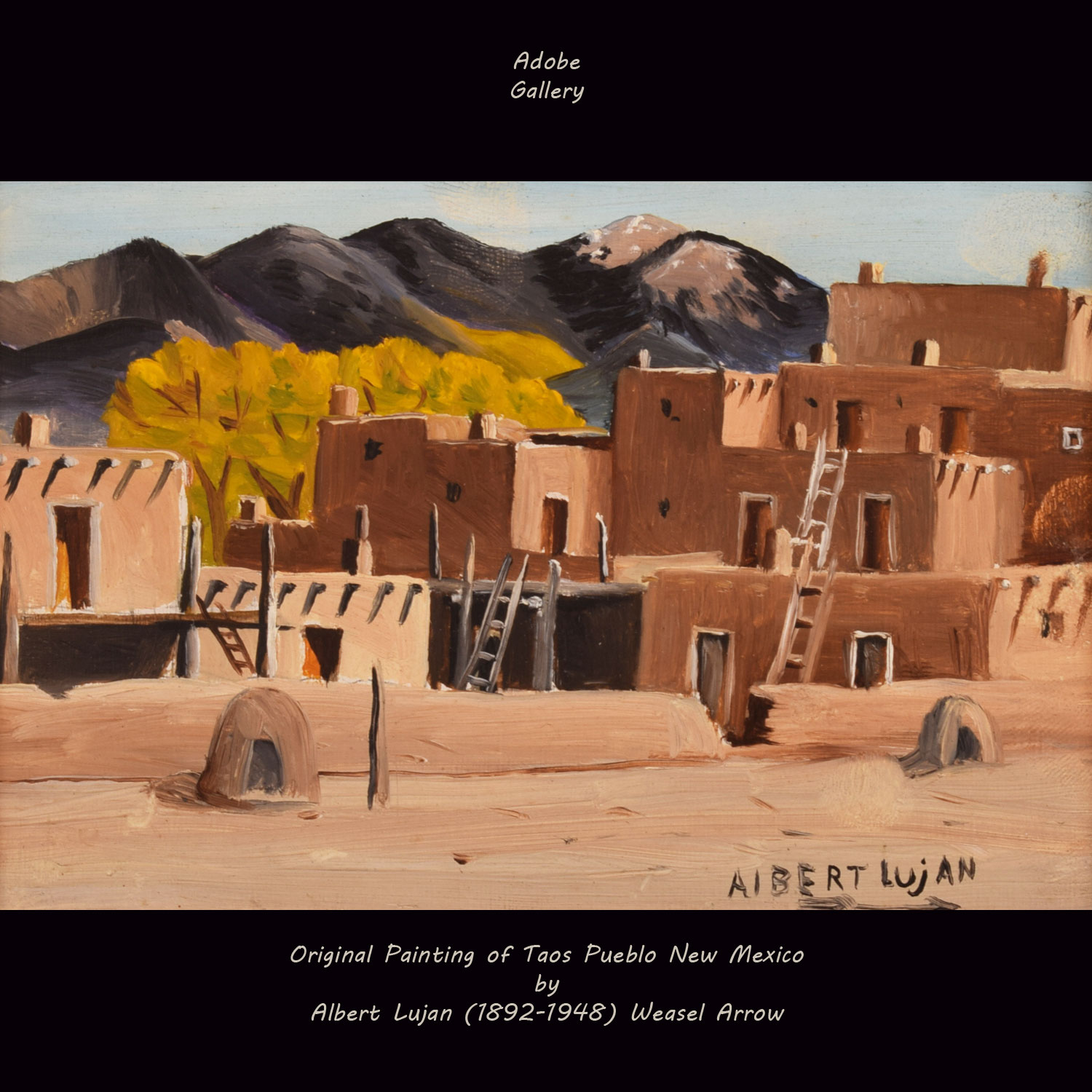 Albert Lujan Native American Southwest Painting 26260 - Adobe Gallery ...