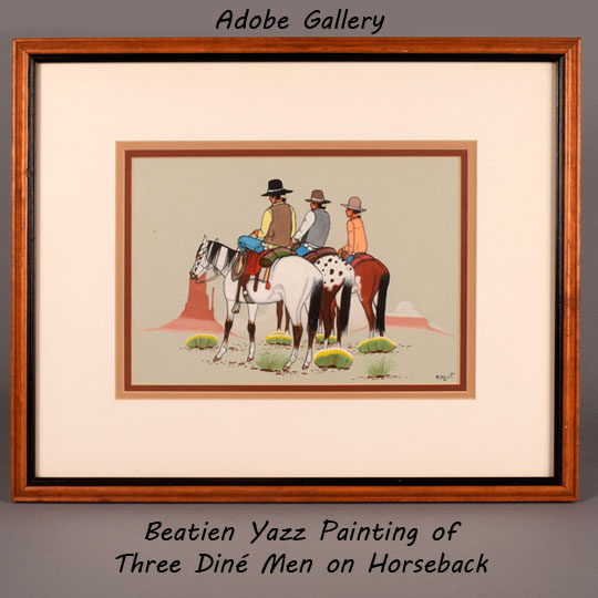 Beatien Yazz Native American Southwest Painting horse C4531A - Adobe ...