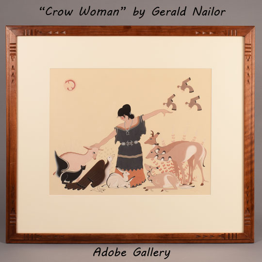 Gerald Nailor Native American Southwest Painting C4598A - Adobe Gallery ...