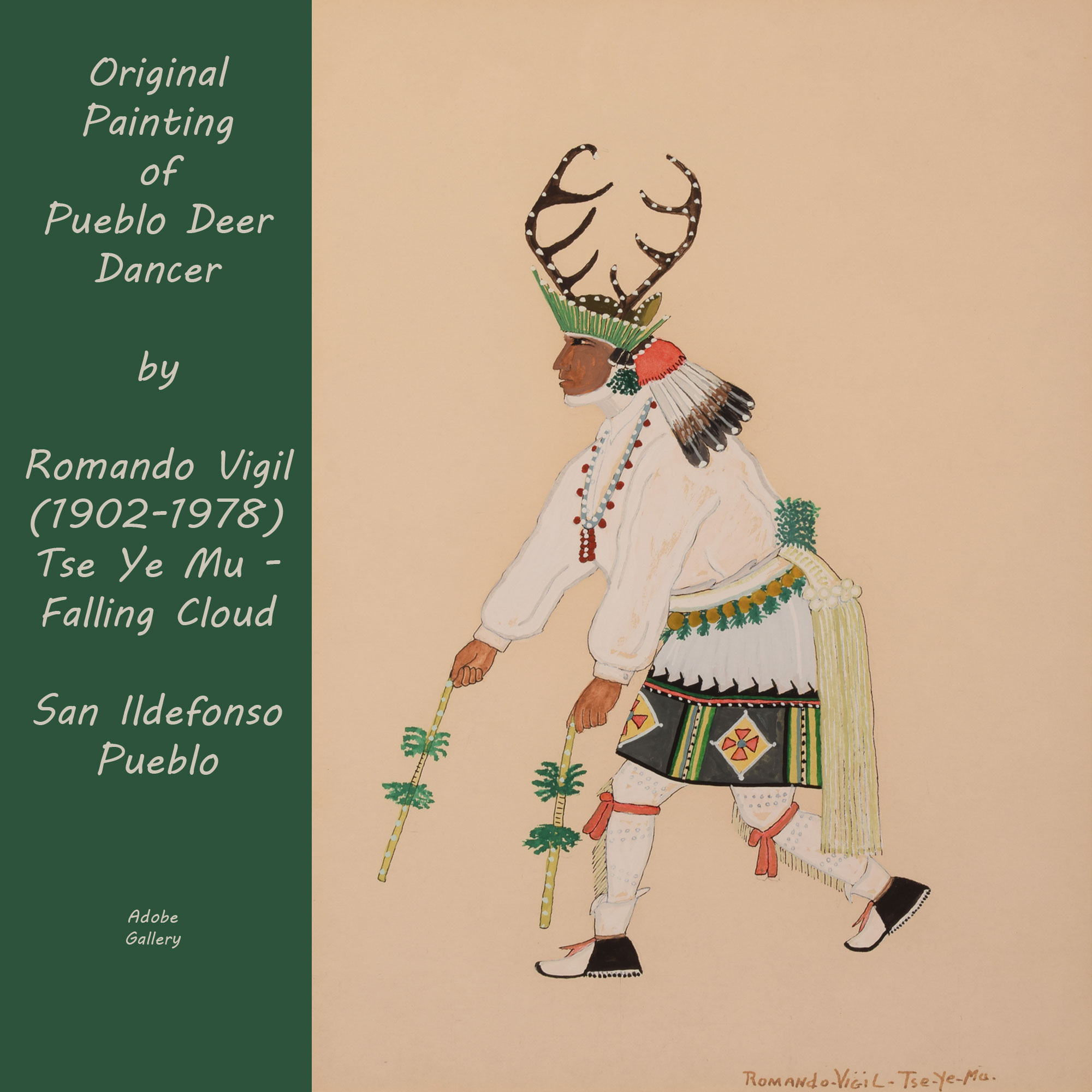 Romando Vigil Native American Southwest Painting San Ildefonso Pueblo ...