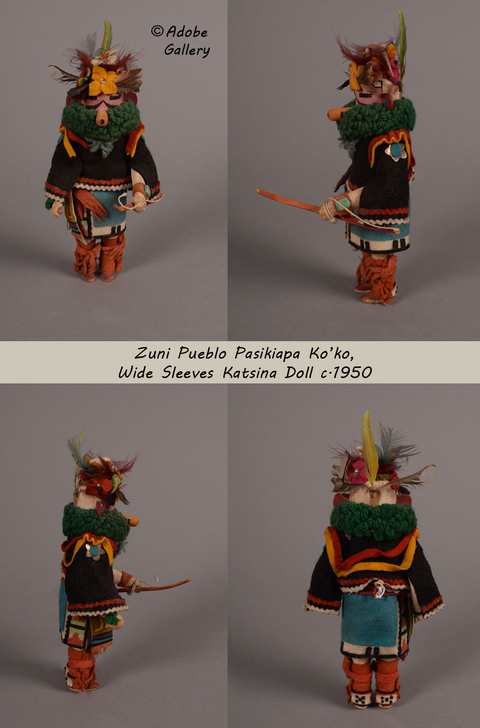 Katsina Doll Zuni Pueblo Kachina Doll C4677E - Adobe Gallery, Santa Fe