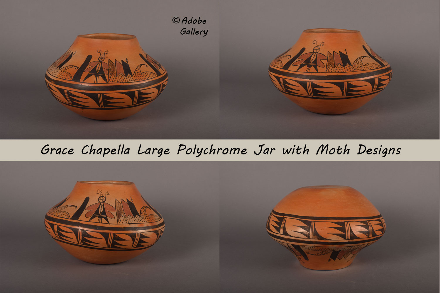 Grace Chapella Modern Southwest Indian Hopi Pueblo Pottery C4691B ...