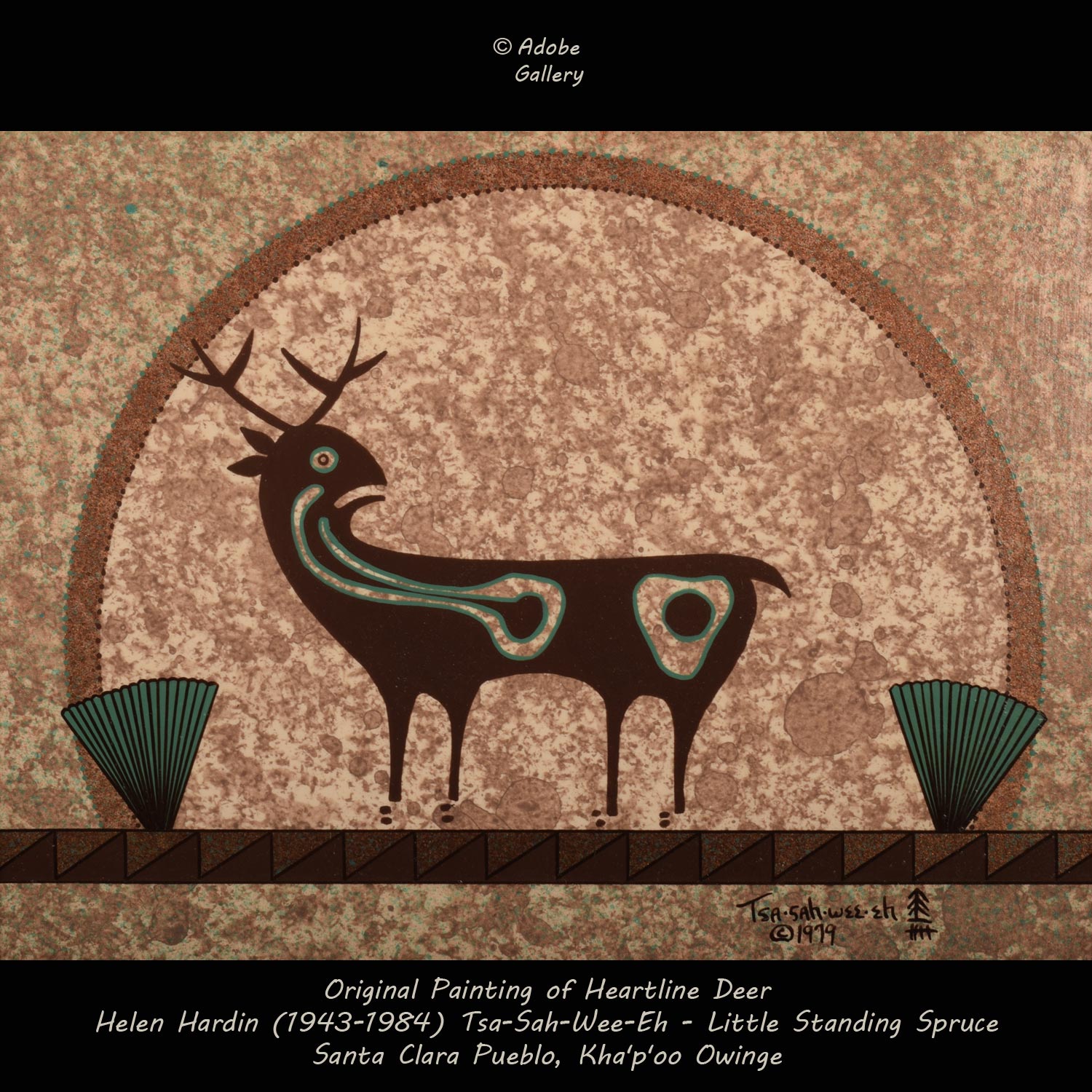 Helen Hardin Southwest Native American Painting C4741C - Adobe Gallery ...