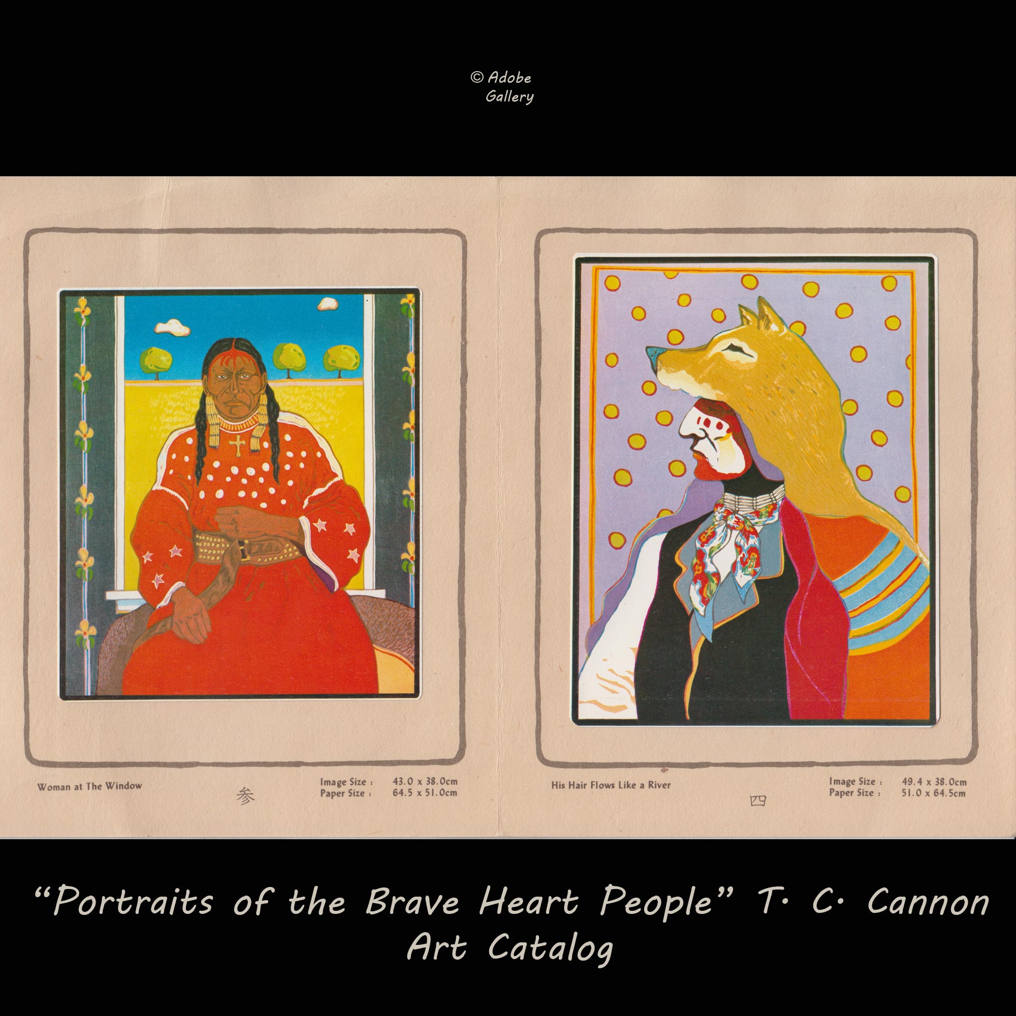 T.C. Cannon Southwest Native American Painting C4670E - Adobe Gallery ...