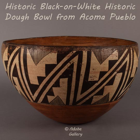 Acoma Pueblo Southwest Indian Historic Pottery Bowl C4730-02 - Adobe ...