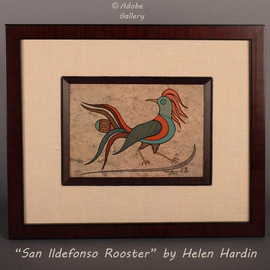 Helen Hardin Southwest Native American Painting Bird C4741A - Adobe ...