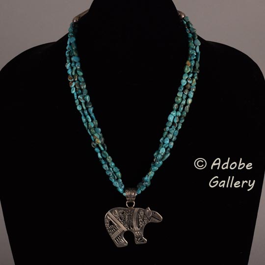 Southwest Native American Turquoise Jewelry Bear C4788B - Adobe Gallery ...