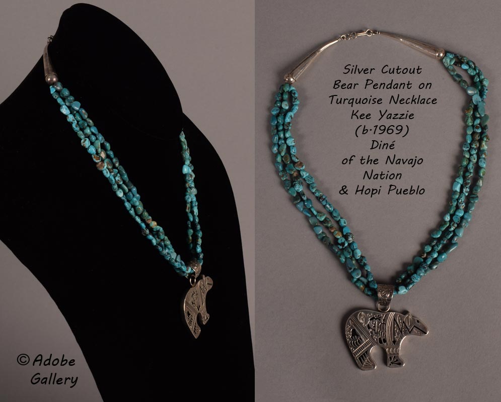 Southwest Native American Turquoise Jewelry Bear C4788B - Adobe Gallery ...