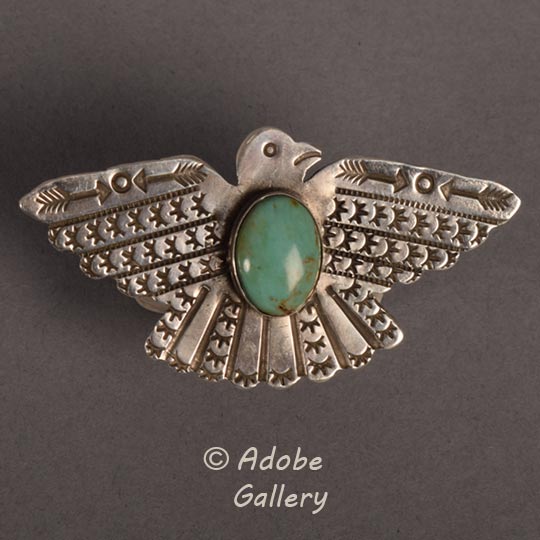 Southwest Native American Turquoise Jewelry Thunderbird Pin 26327 ...