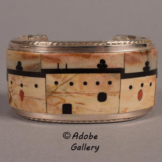 Southwest Native American Zuni Pueblo Jewelry Bracelet C4834B - Adobe ...