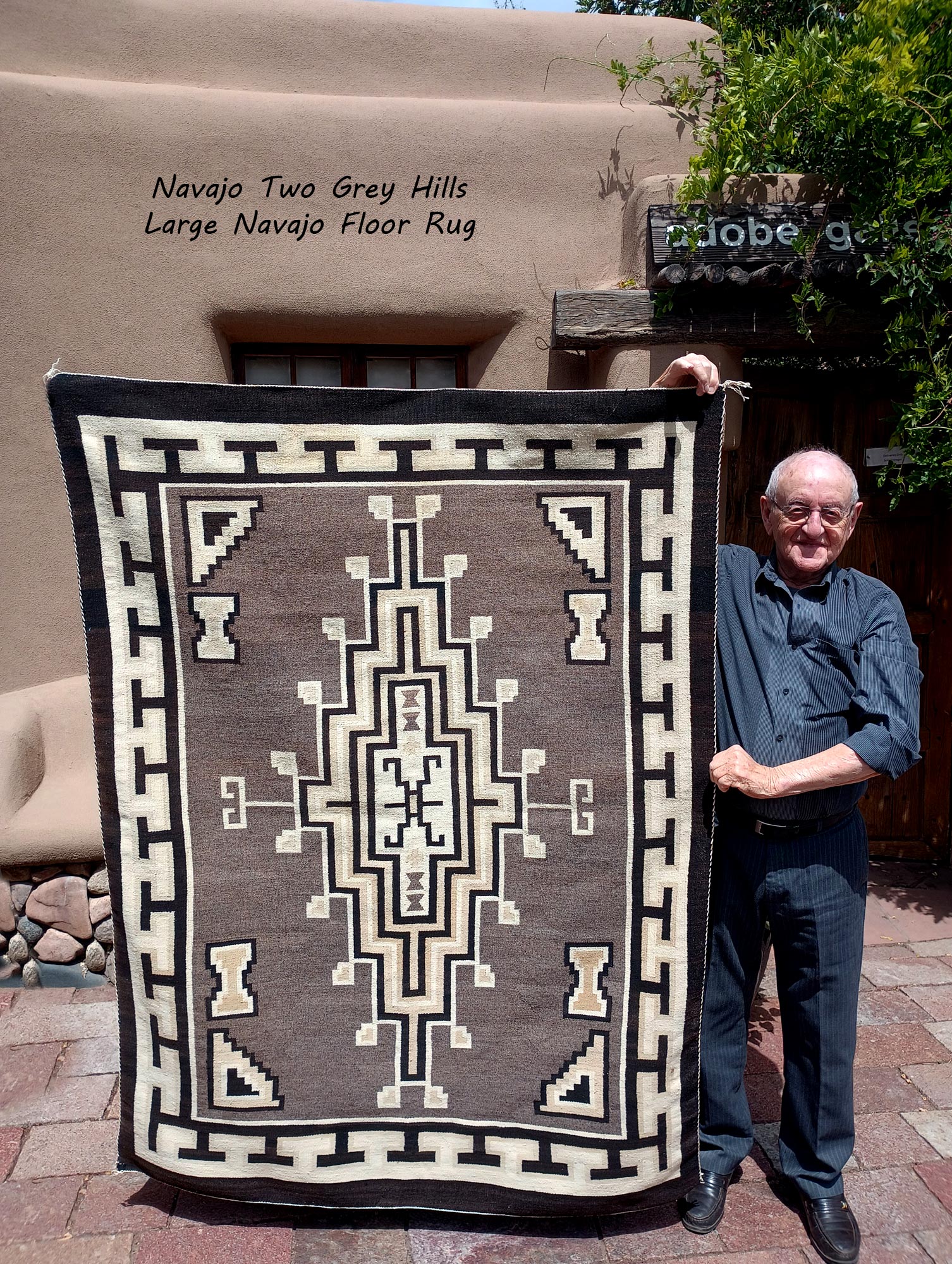Southwest Native American Textile Navajo Indian Rug C4686G - Adobe ...