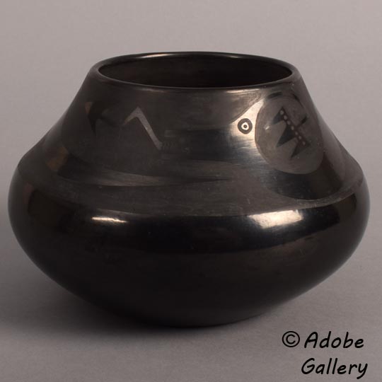 Modern Southwest Indian Pueblo Black Pottery Maria Martinez C4858 ...