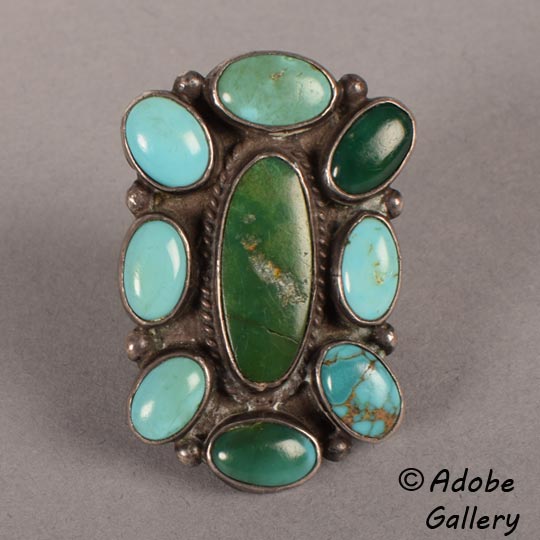 Southwest Native American Turquoise Jewelry Ring C4896R - Adobe Gallery ...