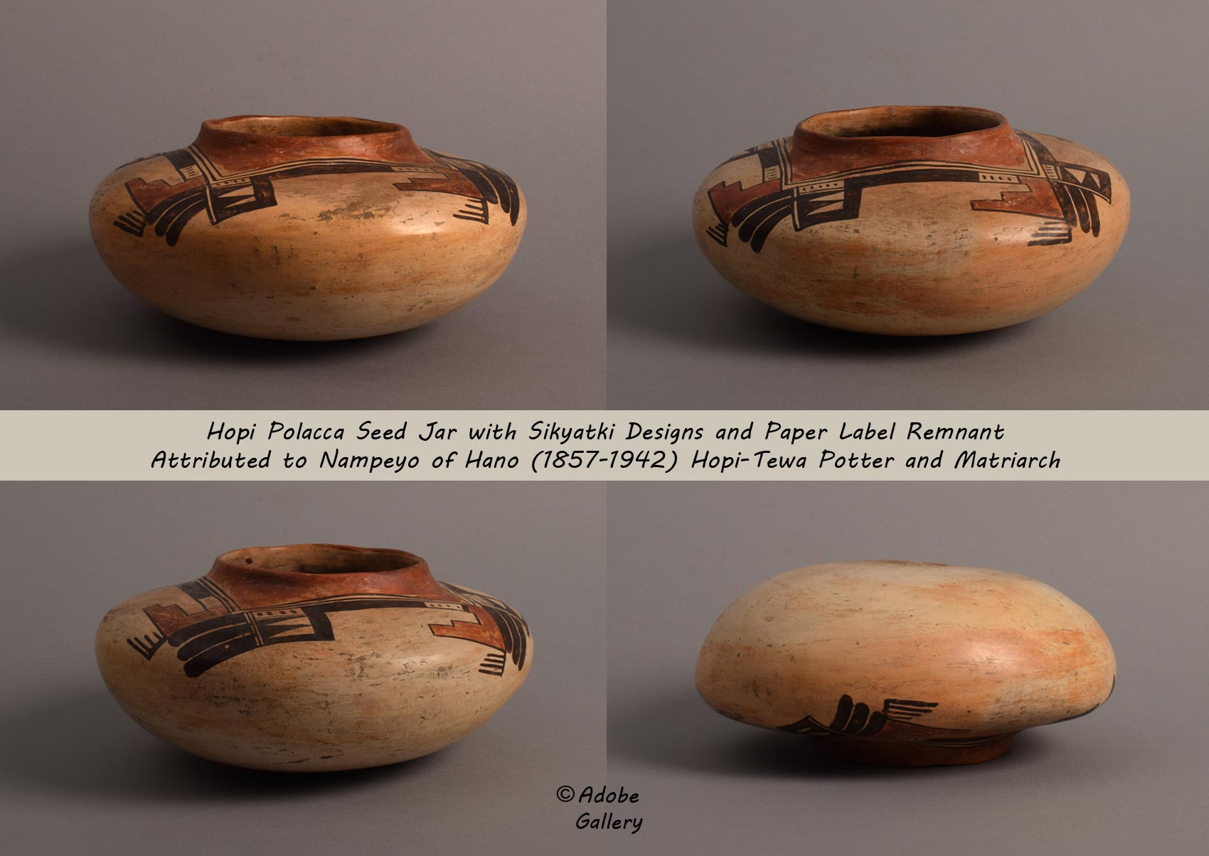 Modern Southwest Indian Hopi Pueblo Pottery Nampeyo C4942F - Adobe ...