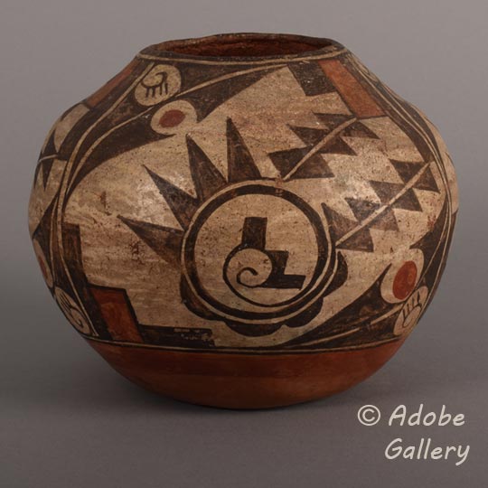 Southwest Indian Historic Zia Pueblo Pottery C4901L - Adobe Gallery ...
