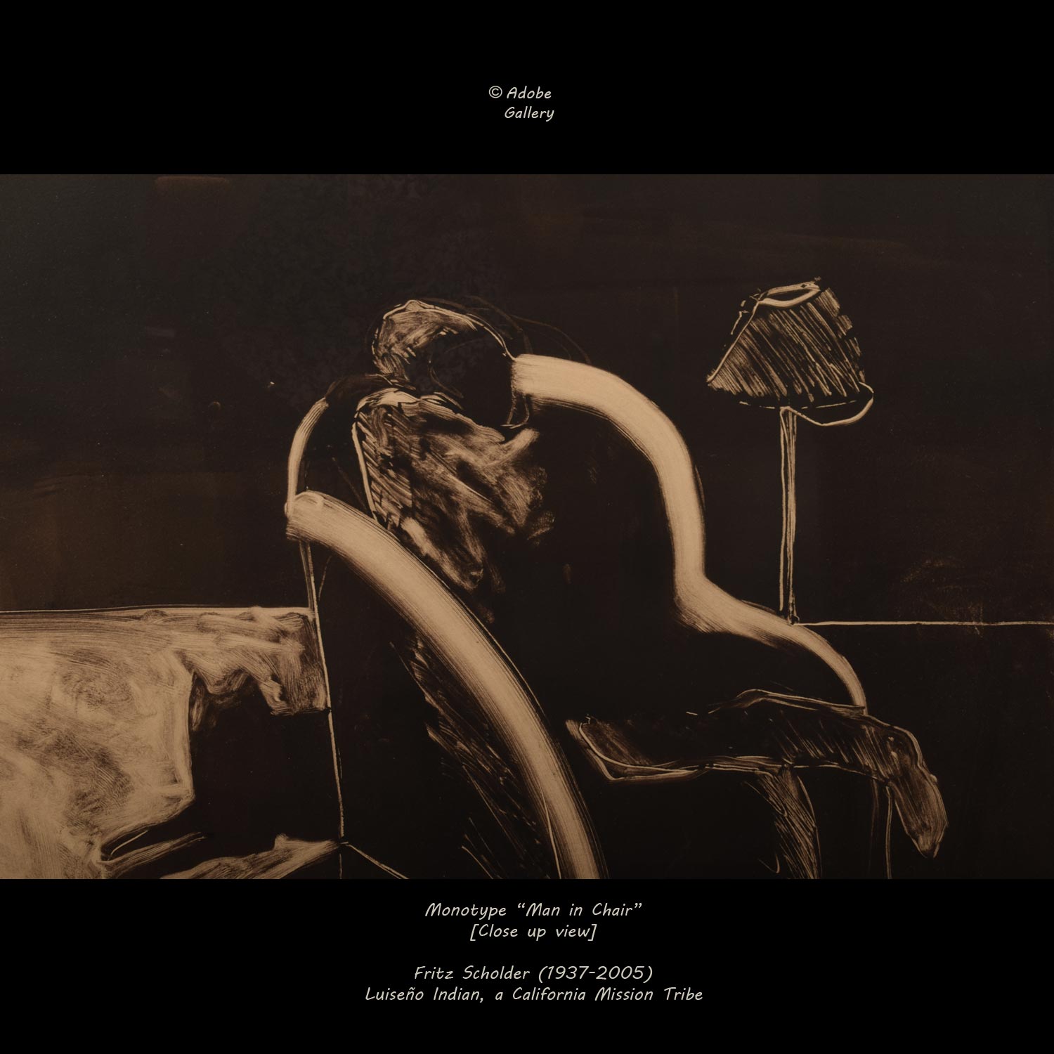 Fritz Scholder Southwest Native American Painting C4919J - Adobe ...