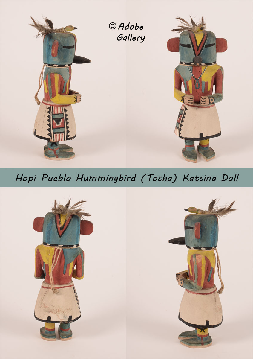 Hummingbird Katsina Doll Hopi Pueblo Kachina Doll C4887L - Adobe ...