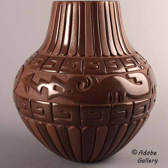 Tafoya Modern Southwest Indian Santa Clara Pueblo Carved Pottery C4819X ...