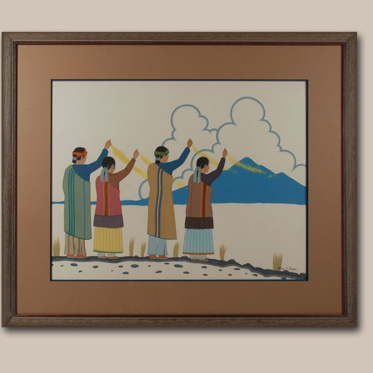 Blog: Arthur Begay Sr Painting C3683J - Adobe Gallery, Santa Fe